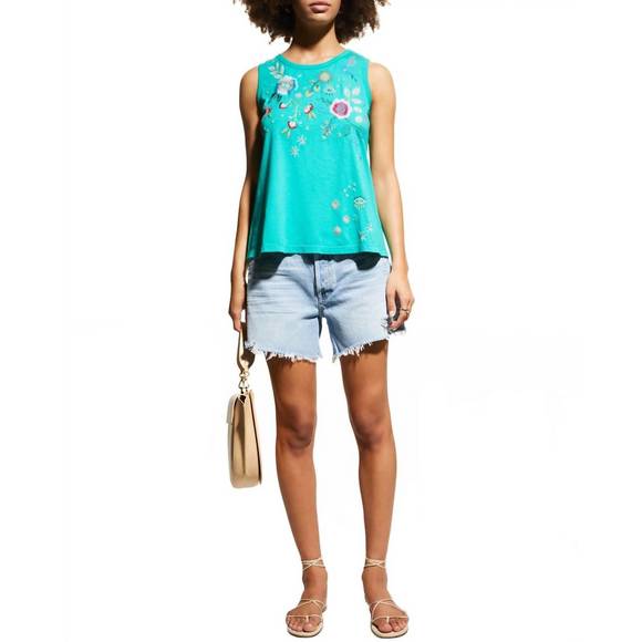 Johnny Was | Tops | New Johnny Was Matrine Knit Tank In Tropical Teal ...